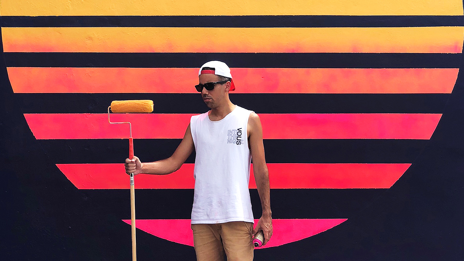 OutRun Retro Sun Mural - ACEVEDO Co.